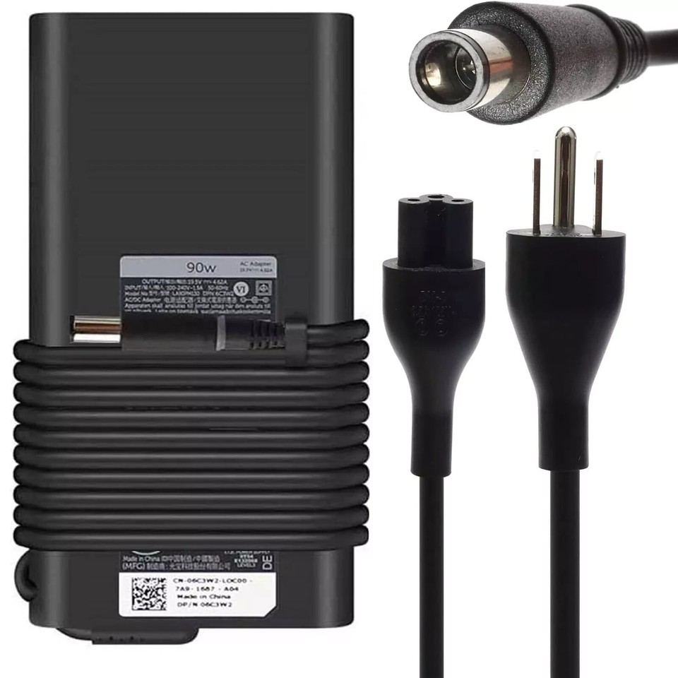NEW OEM Dell 90W 19.5V LA90PM130 JCF3V 5GT3K AC Power Adapter Charger 7 ...