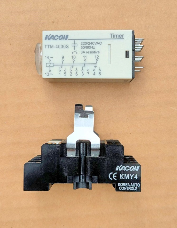 TIMER RELAY KACON TTM-4030S, DPDT, 30 Seconds Adjustable, 220 Volt ...