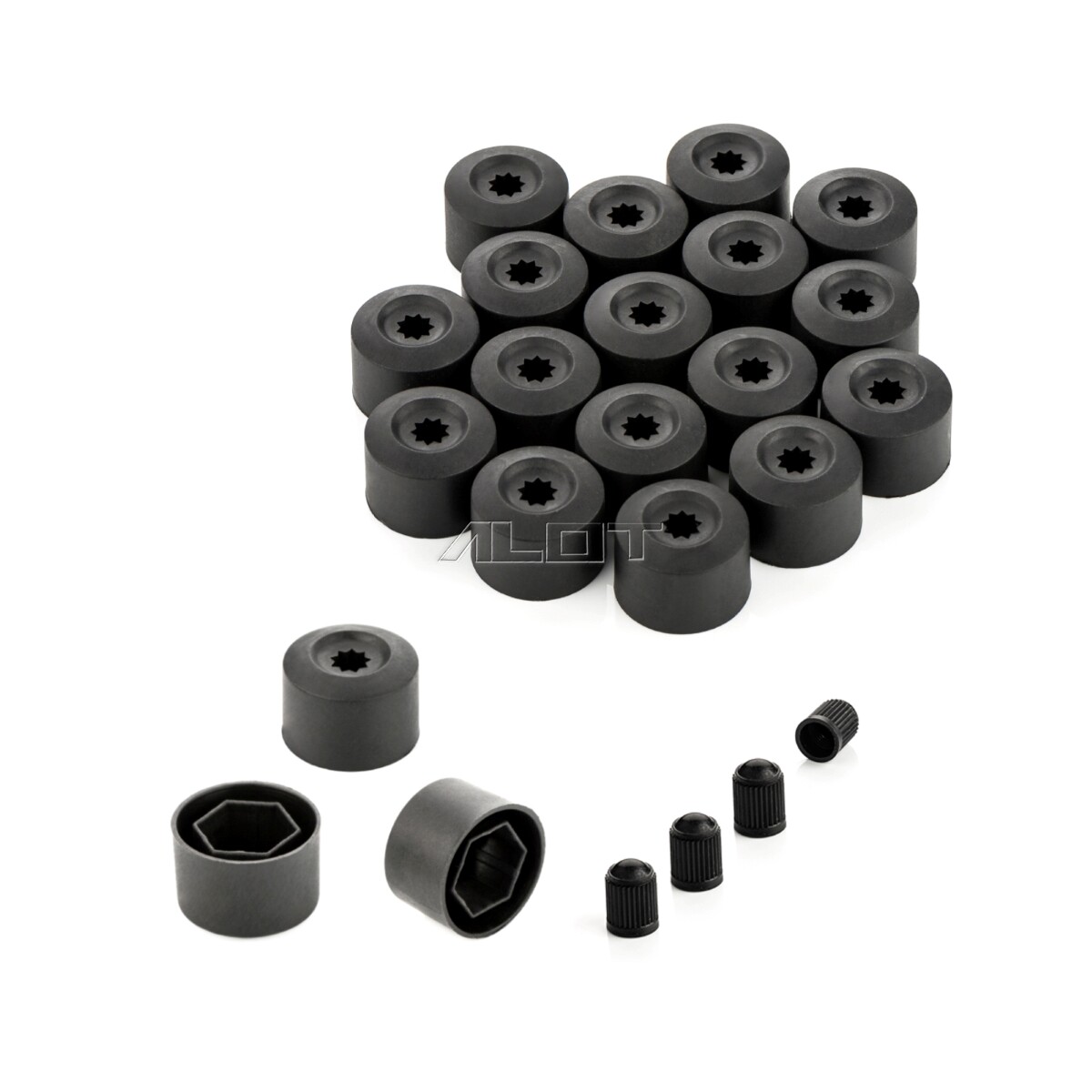 20x Shrouds Wheel Screw Caps Wheel Set Black 17mm | eBay