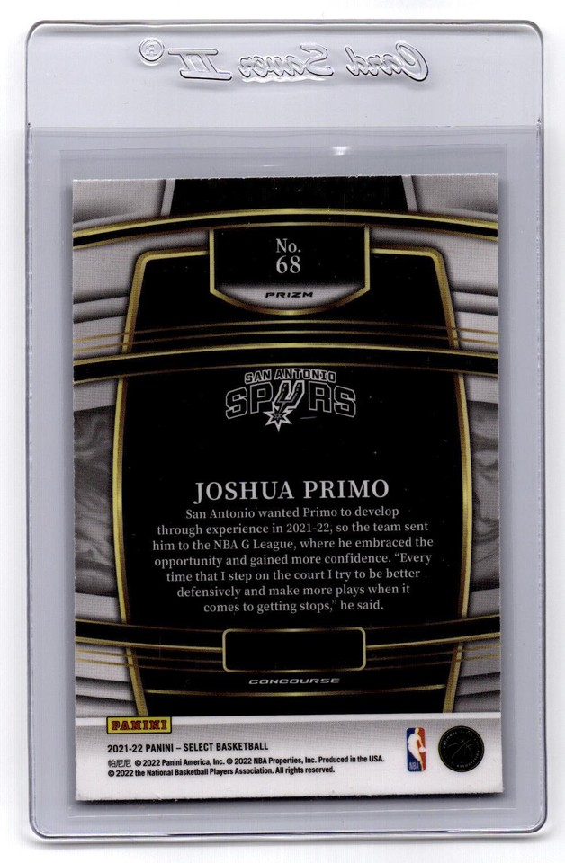 2021-22 Panini Select #68 Joshua Primo Green White Purple Prizms | eBay