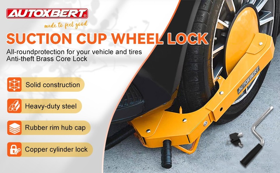 Wheel Lock Clamp Boot Heavy Duty Trailer Steel Car Truck Anti-Theft ...