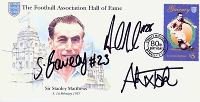 STANLEY MATTHEWS SIGNED FIRST DAY COVER 3 AUSTRALIA SOCCEROO SIGNATURES ...