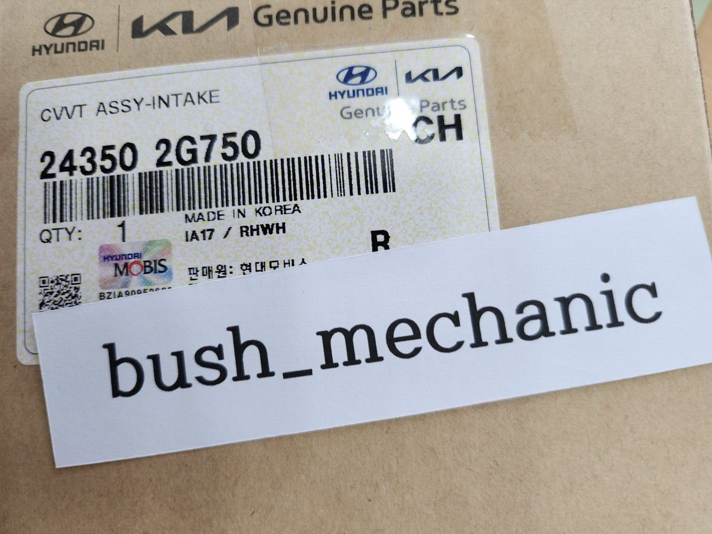 GENUINE OEM Hyundai Kia Exhaust & Intake CVVT 243702G750 243502G750 | eBay