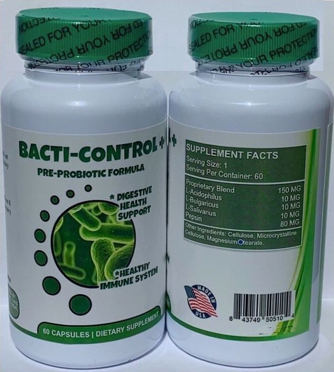 BACTI CONTROL PROBIOTIC DIGESTIVE HEALTH BACTICURE VITAL BACTERIUM ...