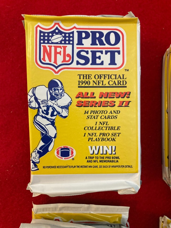 Lot of 18 Packs 1990 PRO SET Series 2 NFL Football Sealed UNOPENED NEW ...