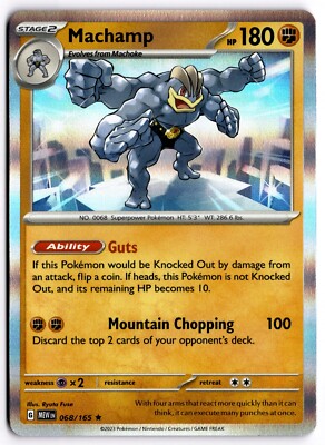 Pokemon TCG Machamp 068/165 Scarlet & Violet 151 Holo Rare | eBay