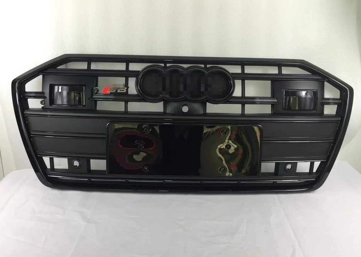Front Bumper Grill Grille Black For Audi A6 S6 RS6 2019 2020 2021 2022 ...