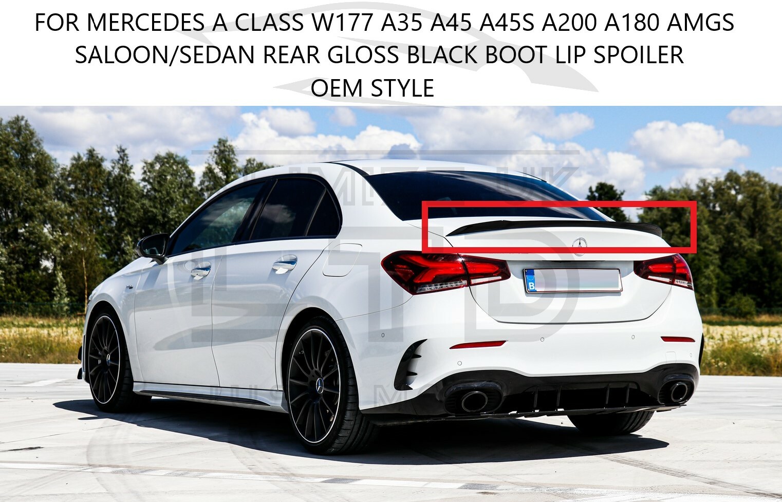 For MERCEDES A CLASS 2019 W177 A35 A45 A200 A180 A250 AMG REAR BOOT ...