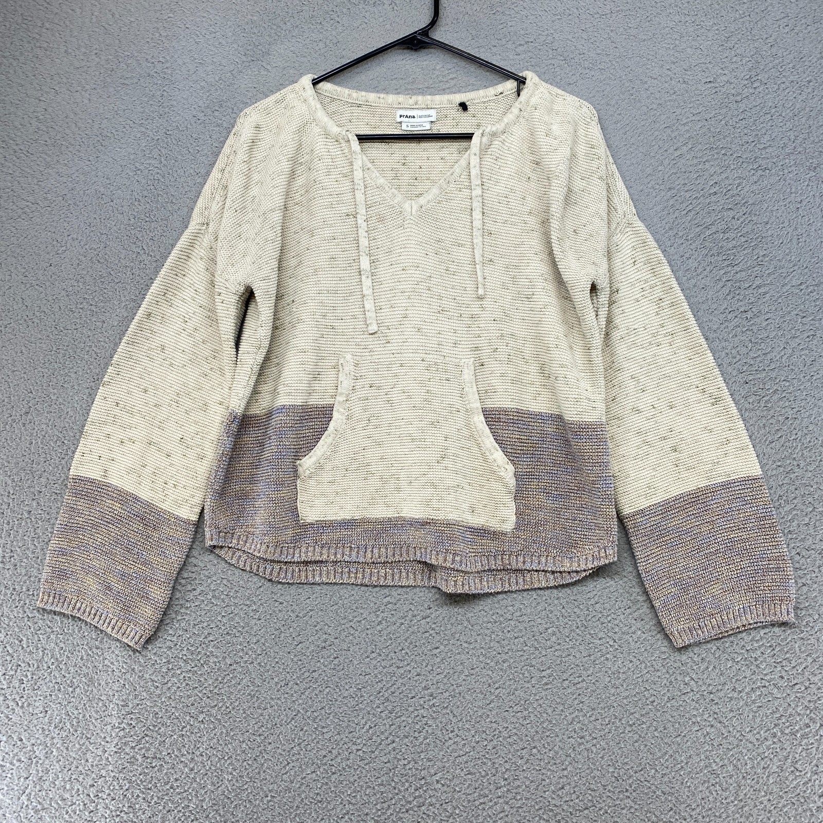 Prana Sweater Womens Small Crystal Beachy Relaxed Sand Colorblock ...