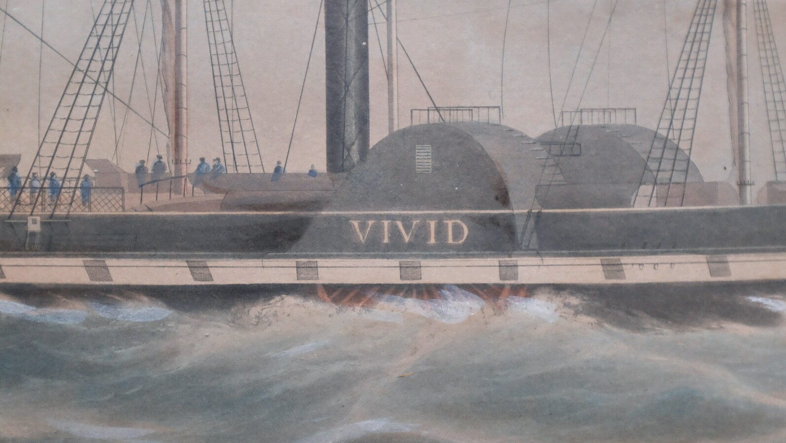 1841 HAND COLOUR AQUATINT PRINT THE GENERAL STEAM NAVIGATION COMPANY ...