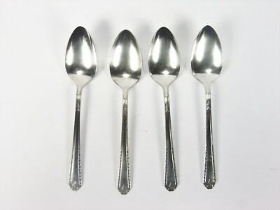 National Silver Company Silverplate EPNS Soup Spoons Set of 4 | eBay