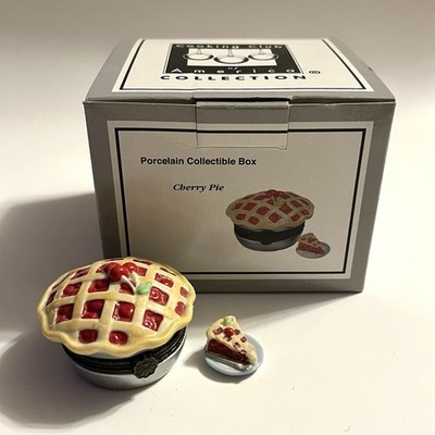 Vintage Cooking Club of America CHERRY PIE Porcelain Trinket Box ...