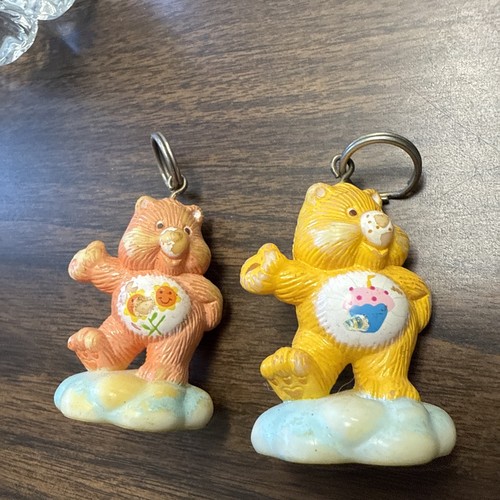 Vintage 80s Care Bears Keychain Zipper Pull Mini Figures Cheer Friend ...
