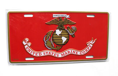Marine Corps USMC Marines Embossed Vanity License Plate 6 x 12 inches ...