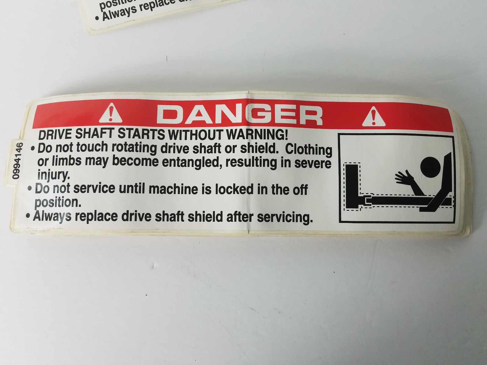 DANGER ROTATING SHAFT SIGN - Hazard Hazard Labels LABEL DECAL STICKER ...