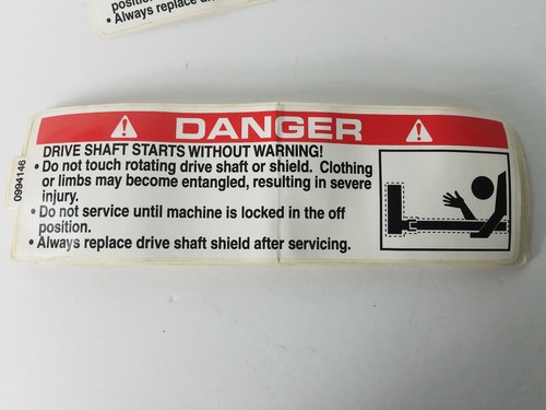 DANGER ROTATING SHAFT SIGN - Hazard Hazard Labels LABEL DECAL STICKER ...