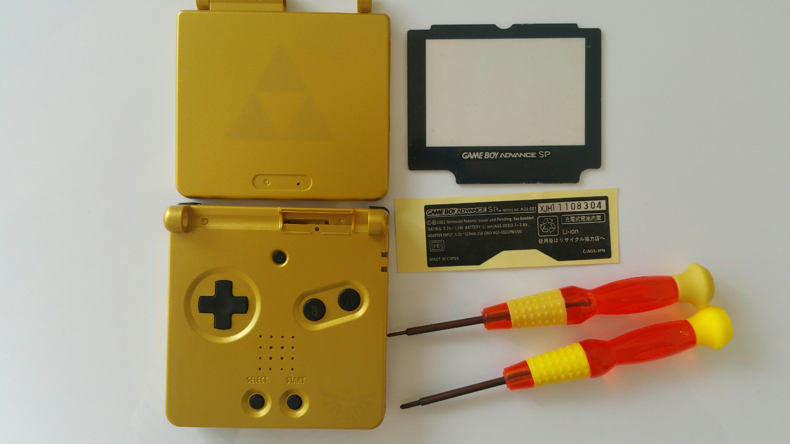 ES- Phonecaseonline Housing/Shell Game Boy Advance SP Gold Zelda New | eBay