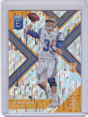 JOSH ROSEN 2018 PANINI ELITE DRAFT PICKS VARIATION ORANGE ASPIRATIONS ...
