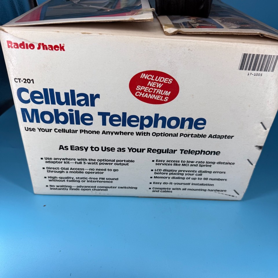 Vintage 1980s Radio Shack Tandy CT-201 17-1005 Cellular Mobile Car ...