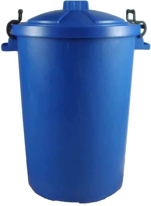 [Set of 3] 80L Dustbin Clip Lock Lid Large Rubbish Bin Kitchen Garden ...