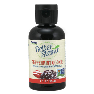 NOW Foods Betterstevia Peppermint Cookie Zero-Calorie Liquid Sweetener ...