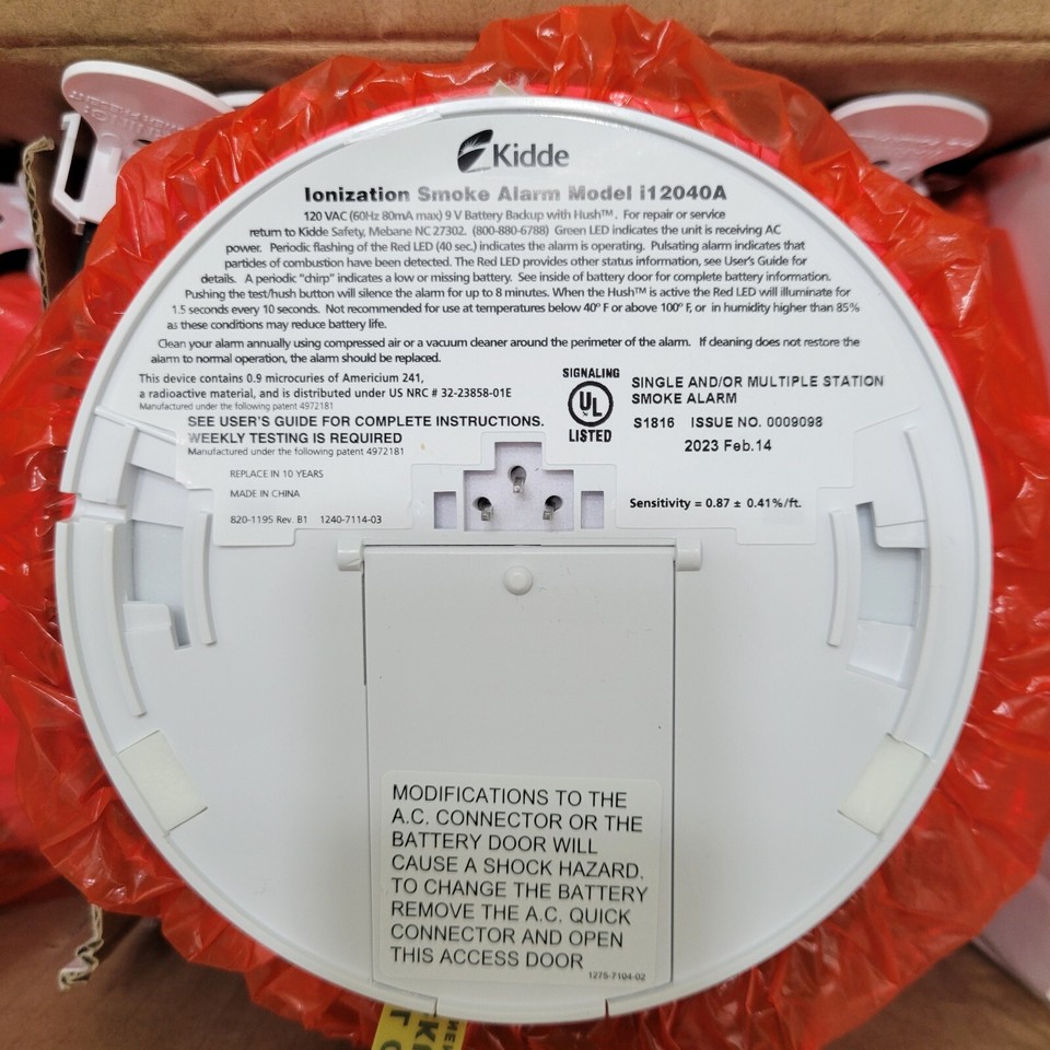 Kidde 6 Pack Smoke Alarm Detector Electric Hardwired 21029729 i12040A ...