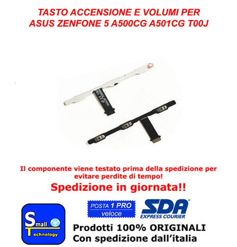 TASTO POWER BUTTON ON OFF ACCENSIONE VOLUME ASUS ZENFONE 5 A500CG ...