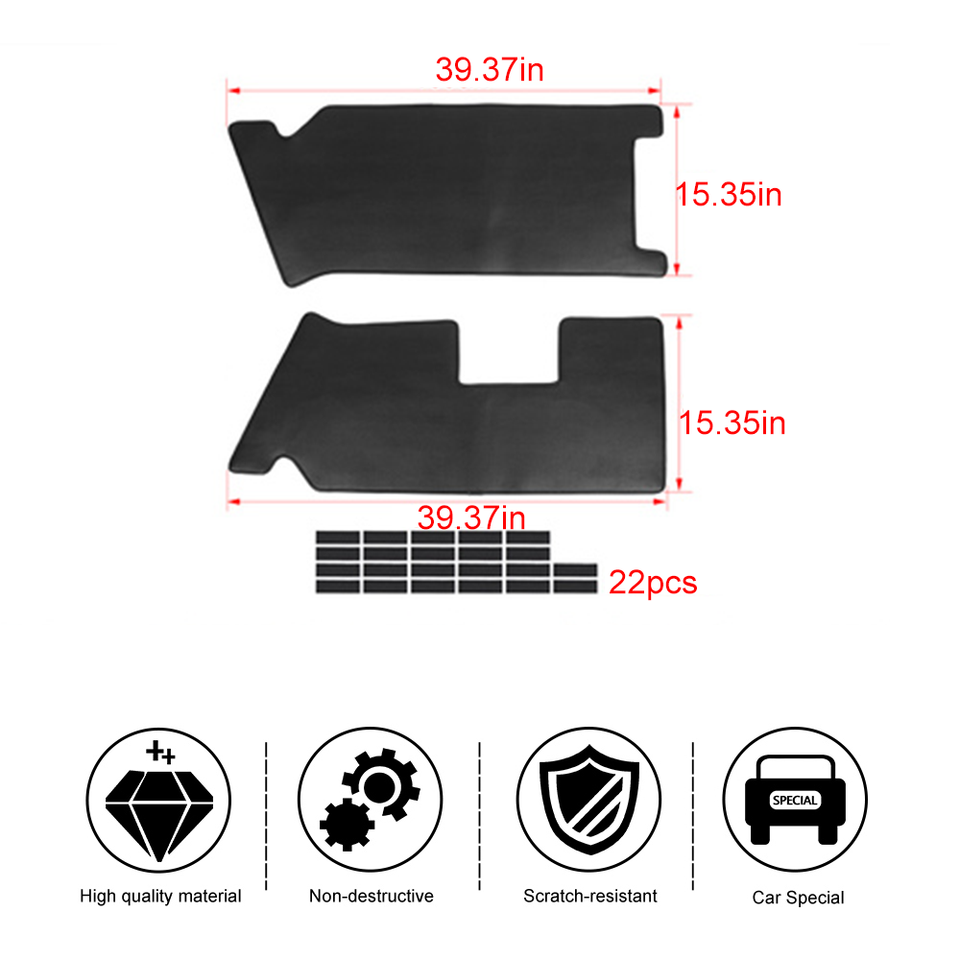 Rear Cargo Trunk Side Protective Pads Cover Guard Trim For Ford Bronco ...