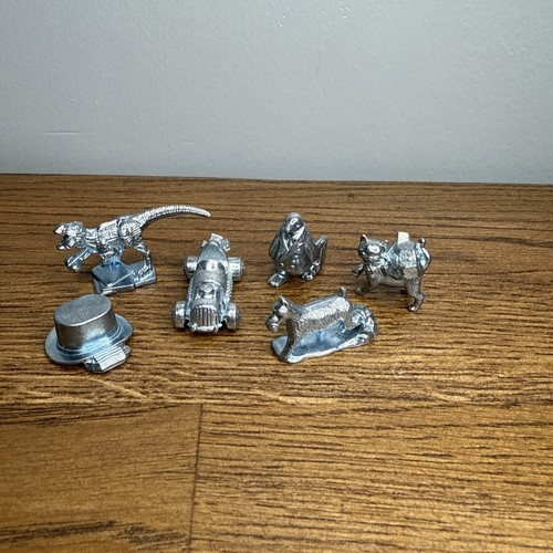 MONOPOLY CHEATERS EDITION ORIGINAL 6 TOKEN SET REPLACEMENT DINOSAUR ...