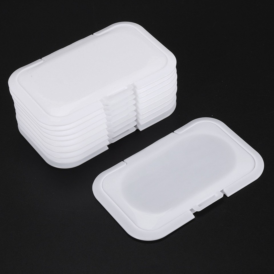 2X(10Pcs Reusable Baby Wipes Lid Baby Wet Wipes Cover Tissues Box Wet ...
