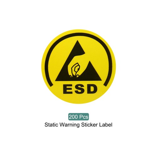 200pcs ESD Static Sticker Label 1.8Inch for Electrostatic Sensitive ...