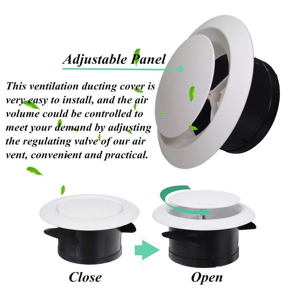 Adjustable Air Vents ABS Soffit Vent Round Soffit Air Vents Exhaust ...