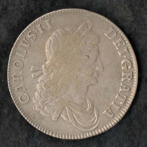 1662 Charles II Silver Crown Nice Grade First Year of Issue Milled VF ...