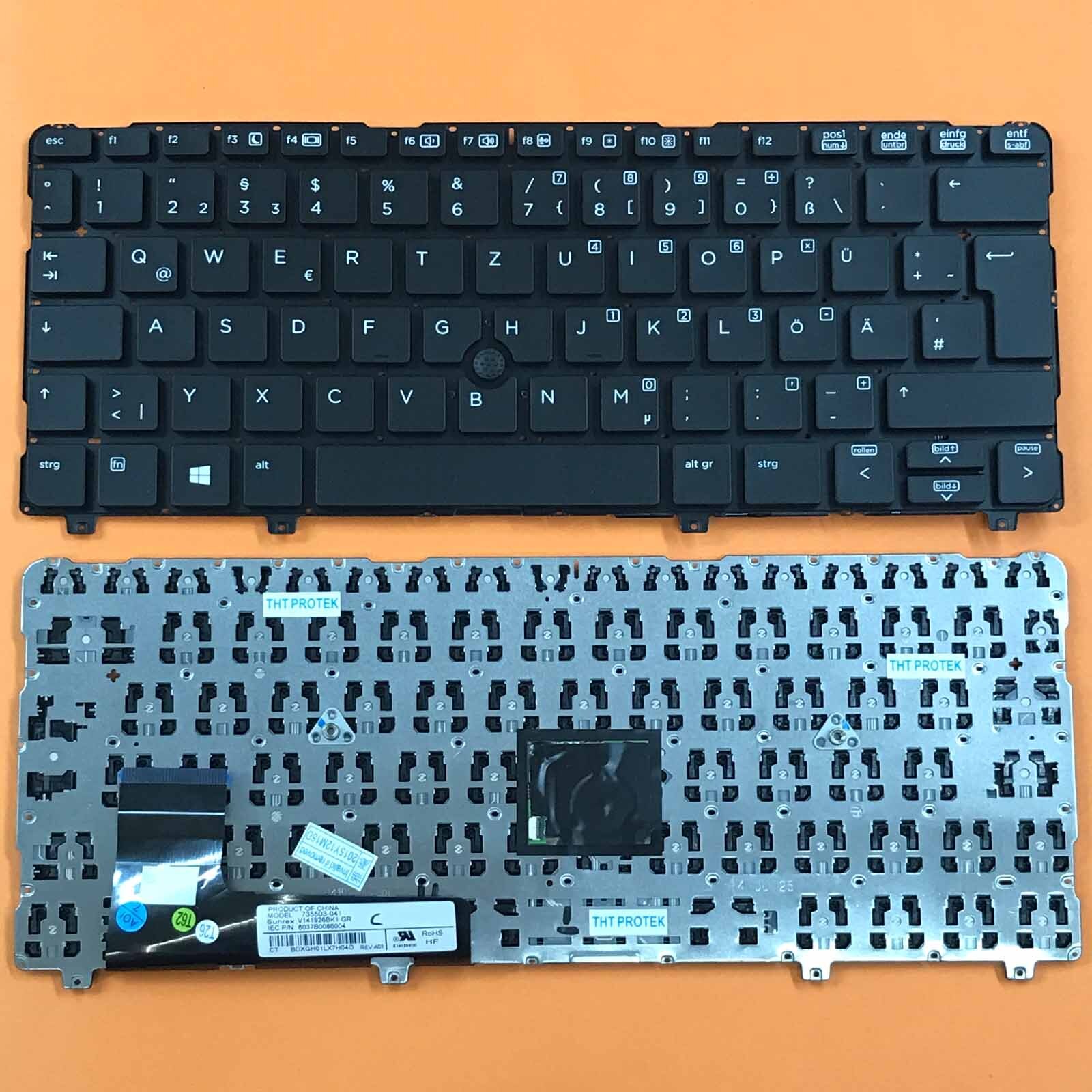DE Schwarz Tastatur mit Mausstick Ohne Rahmen für HP EliteBook 725 G2 ...