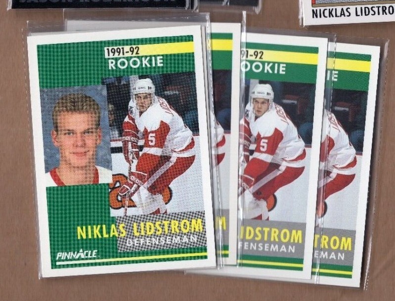 NICK LIDSTROM 1991/92 PINNACLE English *ROOKIE CARD* DETROIT RED WINGS ...