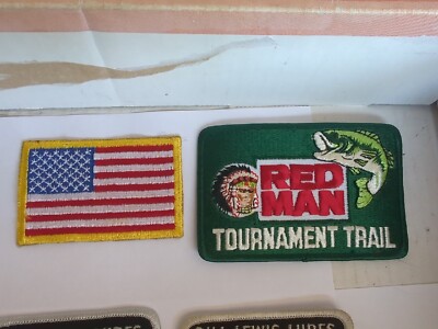 Red Man Tournament Trail embroidered Iron on patch American flag patch ...