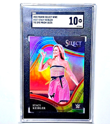 2022 Panini Select WWE STACY KEIBLER! /25 TIE-DYE RINGSIDE PRIZM SGC10 ...