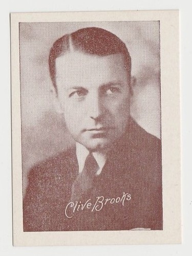 Clive Brook 1920s Universal Novelties Snapshots Trading Card - Film ...