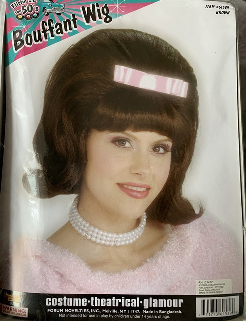Forum Novelties 61539 Brown 50s Bouffant Wig Adult for sale online | eBay