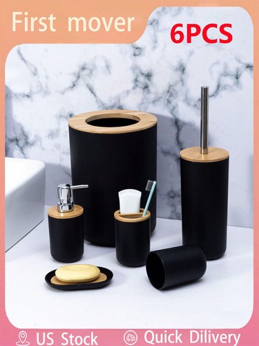 6pcs Multi-Functional Bathroom Organizer Set, Plastic Bath Accessories ...