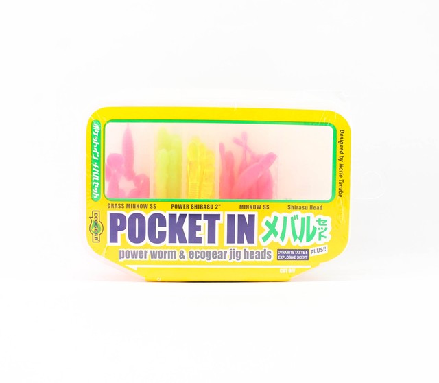 * ECOGEAR POCKET IN MEBARU Set Power Worm & ECOGEAR Jig Heads set for ...