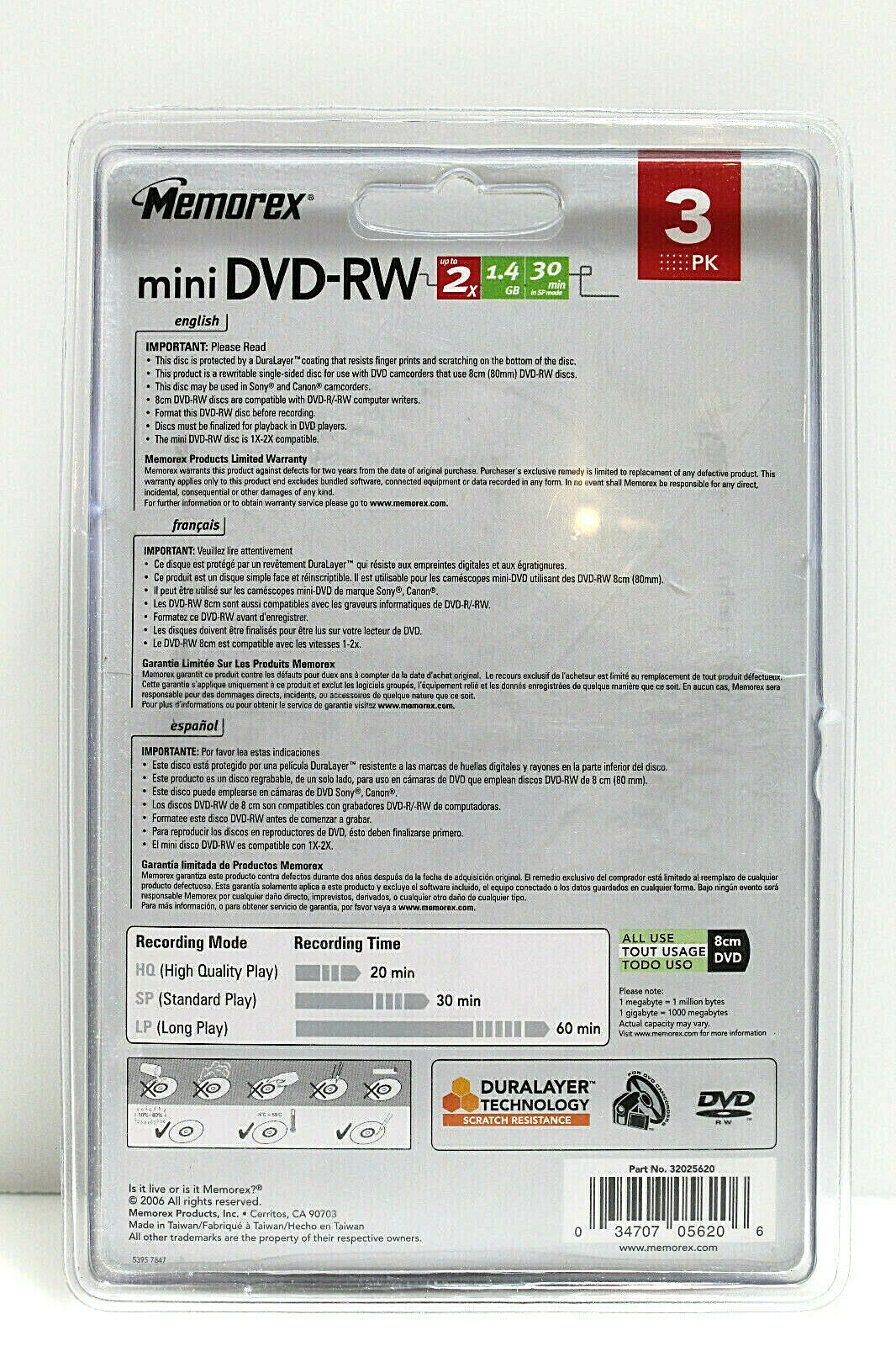 Memorex 3 Pack Mini DVD-RW | eBay