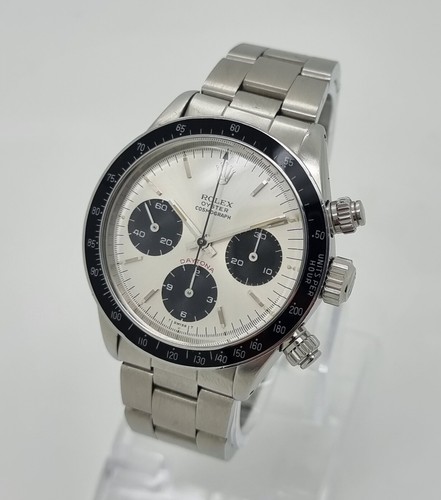 Rolex Daytona Vintage 6263 Silver Dial Small Red Steel Watch 1980 B&Ps ...