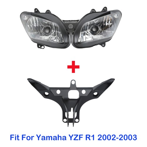 Front Headlight & Upper Fairing Stay Bracket Fit For Yamaha YZF R1 2002 ...