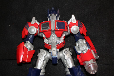 Optimus Prime Transformer Action Figure Blue Red Flames Robot Toy | eBay