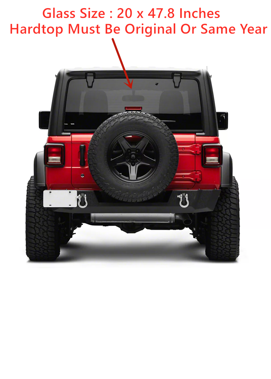 Fits 11-17 Jeep Wrangler 18 Wrangler JK Back Tailgate Window Glass ...