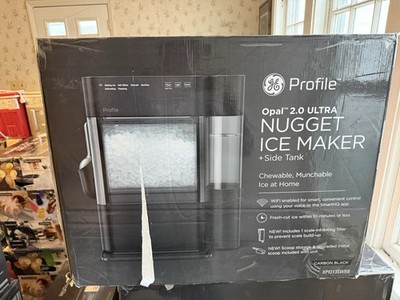 GE Profile Opal 2.0 Ultra Nugget Ice Maker Black Stainless Steel with ...