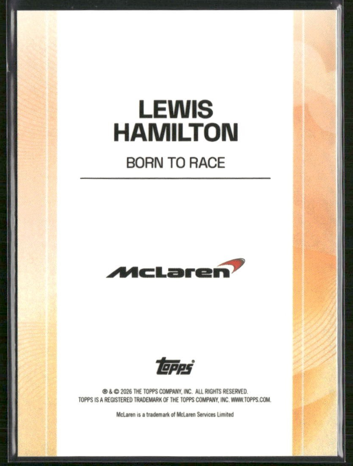 Topps Mclaren Racing 2025 Born to Race Lewis Hamilton | eBay