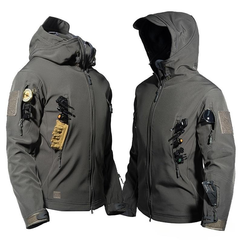 Tactical Soft Shell Jacket Mens Army Military Jacket Waterproof Coat ...