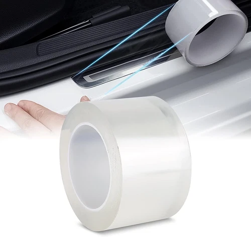Clear Fiber Car Door Plate Sill Scuff Cover Sticker Protector For Honda ...